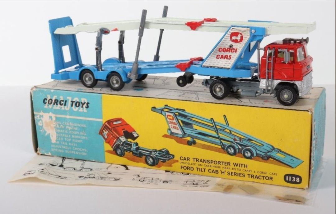 CORGI MAJOR Ford tilt cab H-series tractor car transporter (made in ...