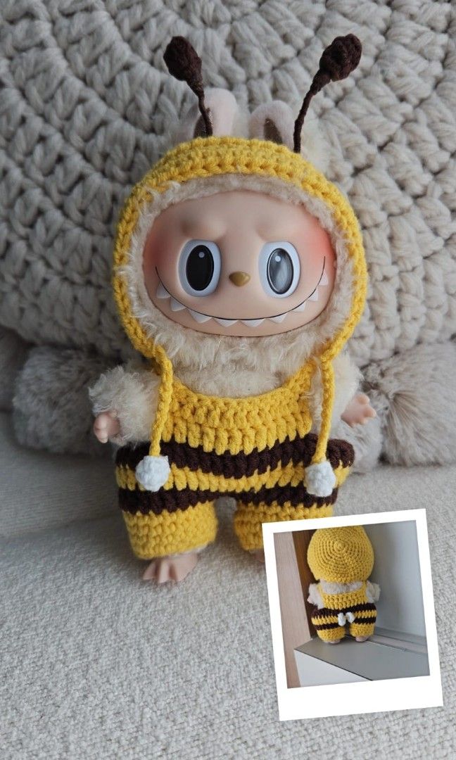 Crochet Labubu outfits, Hobbies & Toys, Toys & Games on Carousell