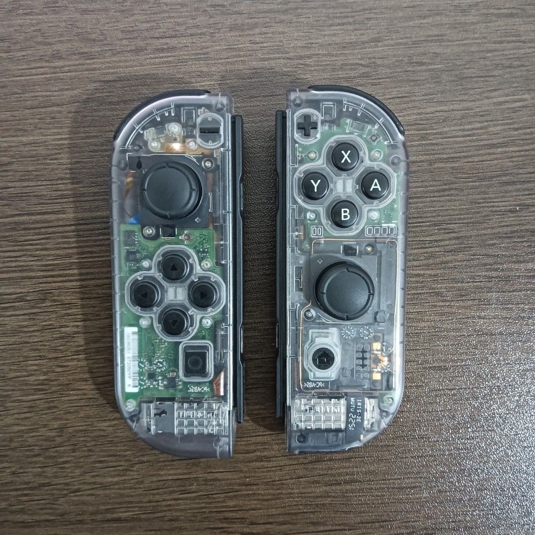 Custom Original Joycon - Transparent Grey, Video Gaming, Gaming ...