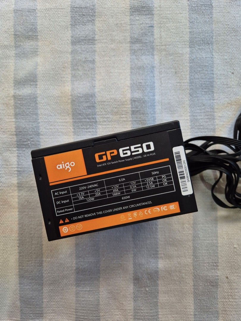 Darkflash Aigo GP650 650W PSU, Computers & Tech, Parts & Accessories, Computer Parts on Carousell