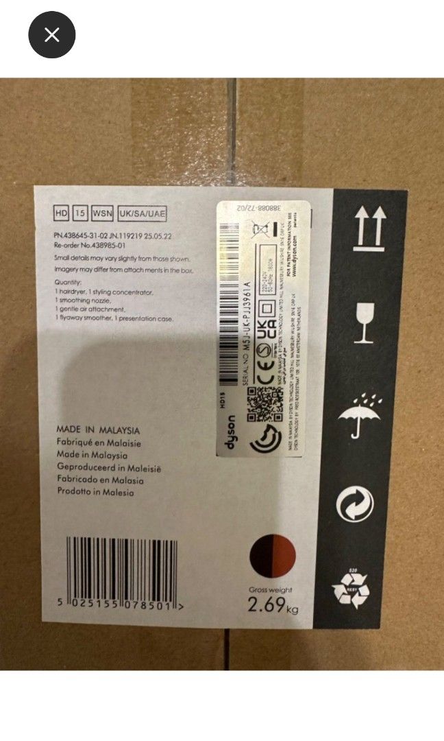 Dyson supersonic Hair Dryer HD15 Prussian Blue with Presentation case ...