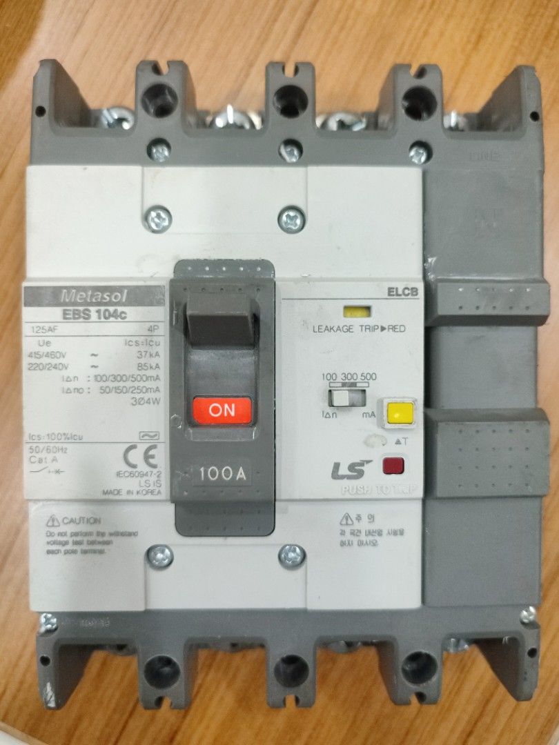 Elcb Ls Metasol Ebn 104C 4Pole 40A 100/200/500 Ma Original, Everything Else, Others on Carousell