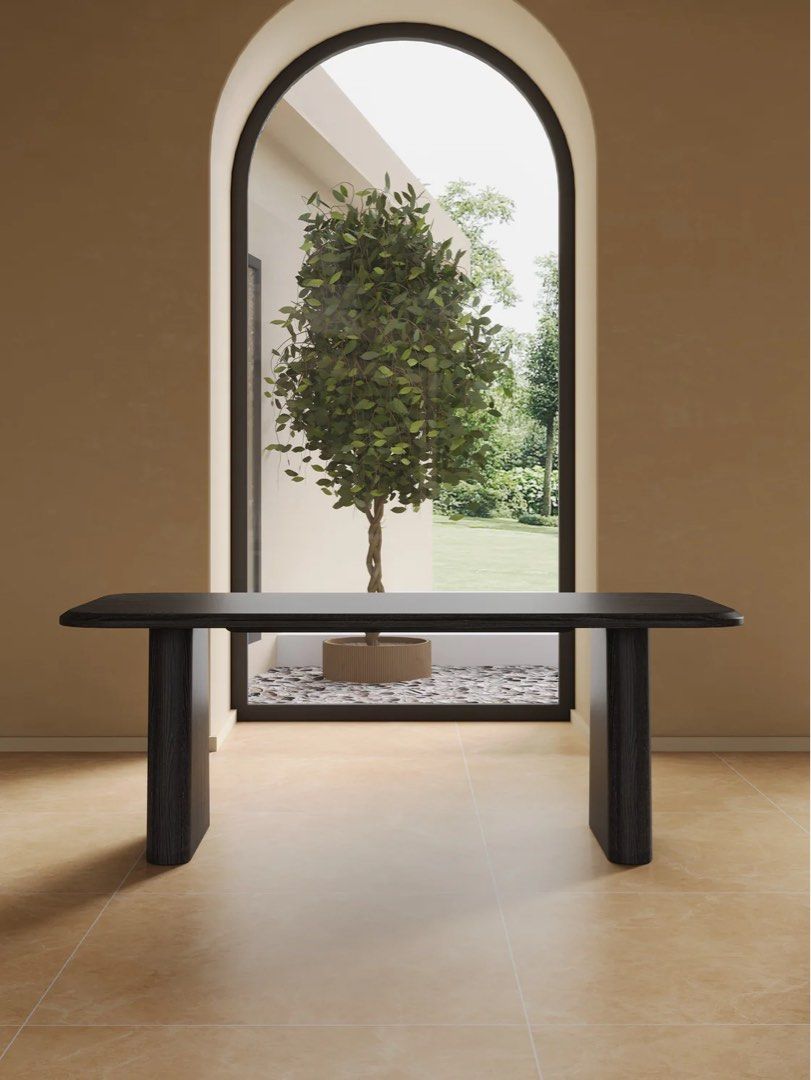 ELIJAH Modern Solid Wood Dining Table, Furniture & Home Living, Furniture, Tables & Sets on ...