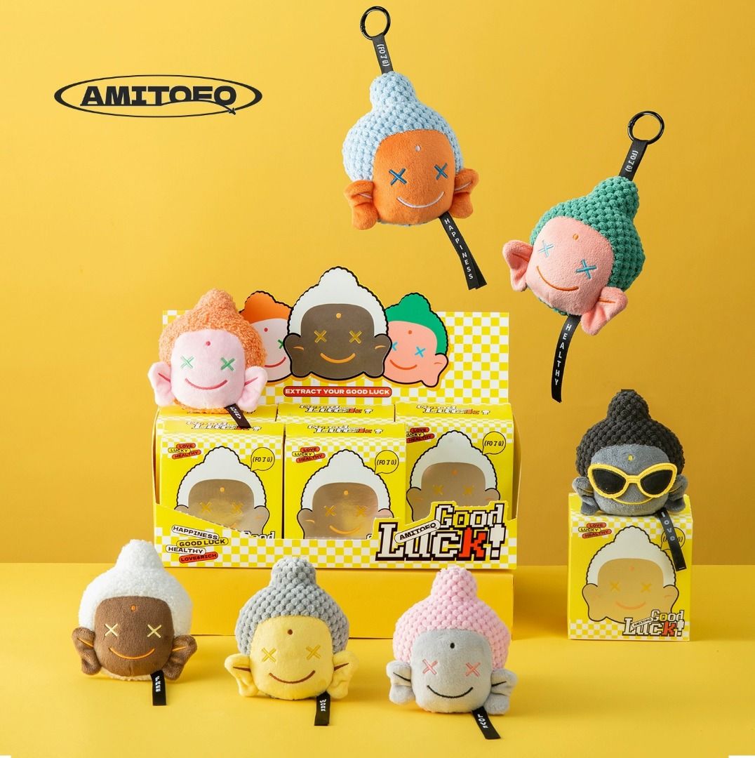 [Free Delivery] AMITOFO FO 了 U Buddha Good Luck Plush Pendant - Blind ...
