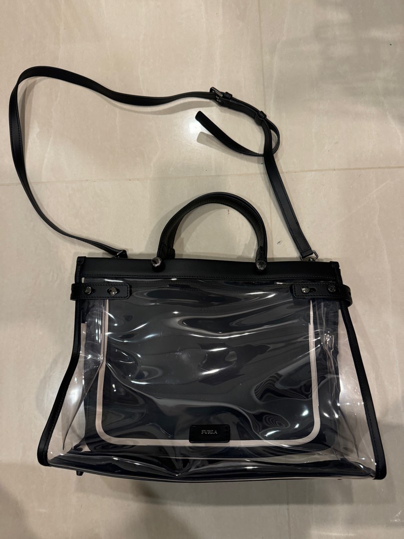 Furla transparent sling crossbody bag, Women's Fashion, Bags & Wallets ...