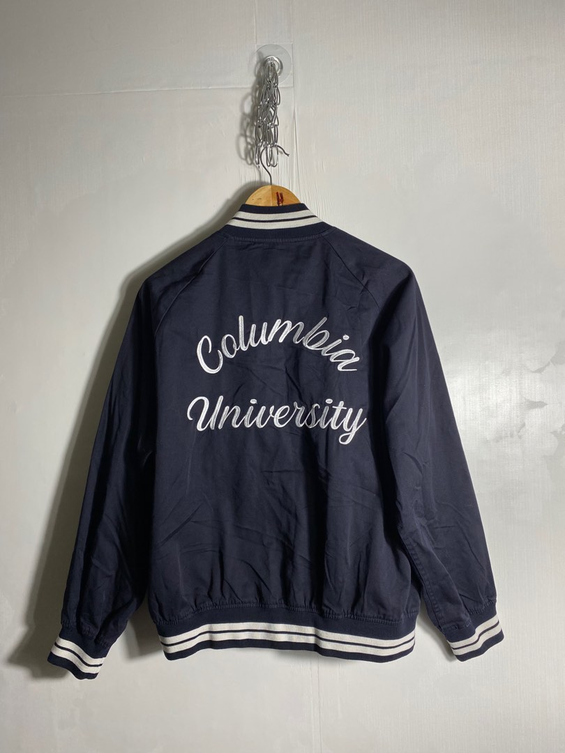GU x Columbia University Black Bomber Jacket, Men's Fashion, Coats ...