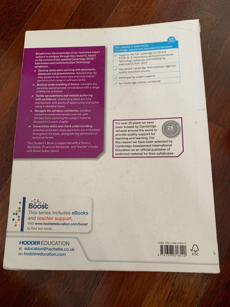 IGCSE information and communication technology (ICT) textbook hodder ...