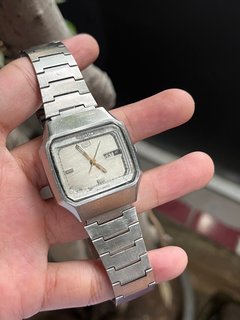 Jam Tangan Seiko 5 Automatic Tank Kotak Vintage Second Original TV Shape Rare Unik Jadul, Fesyen ...
