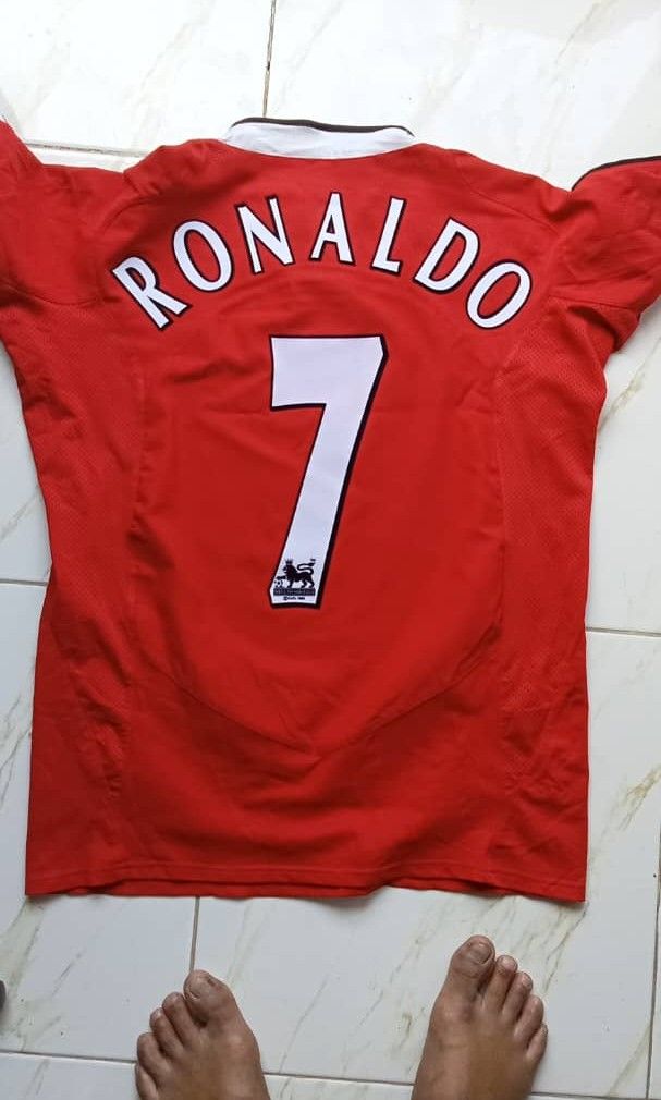 Jersey Manchester united 2004/06 original name set cr7, Men's Fashion ...