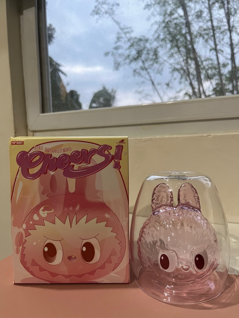 Labubu Cheers Glass, Hobbies & Toys, Memorabilia & Collectibles, Fan ...