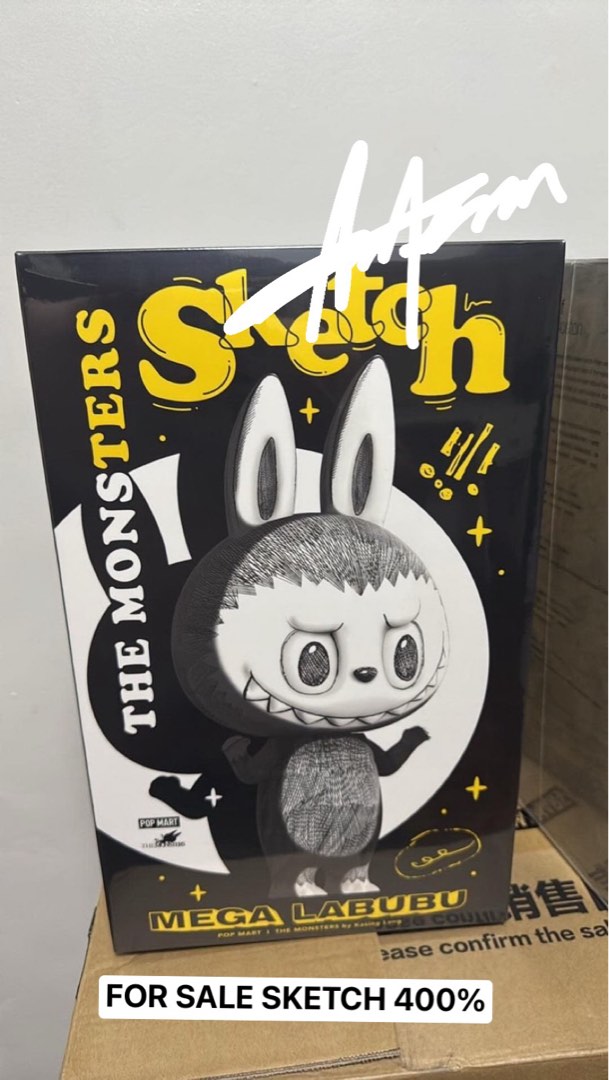 Labubu Sketch 400%, Hobbies & Toys, Toys & Games on Carousell