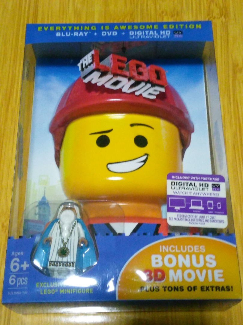 LEGO MOVIE Blu-ray DVD Collection with Exclusive Vitruvius Minifigure ...