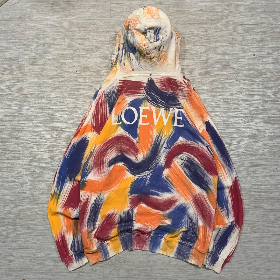 LOEWE X SMILEY AOP HOODIE, Luxury, Apparel on Carousell