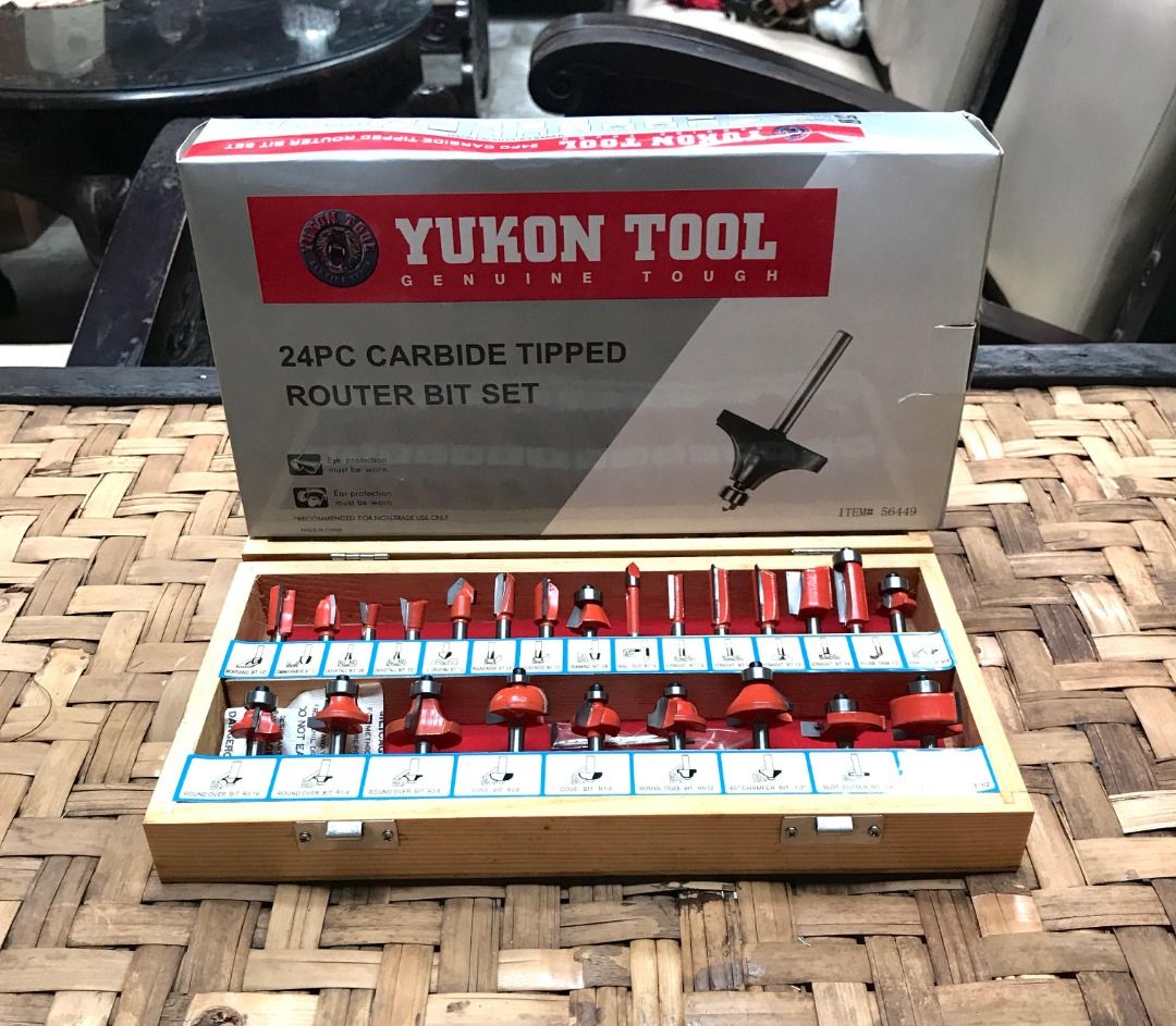 Mata Router Kayu Berujung Karbida Yukon Tool 1 set (24 PCS), Perabotan ...