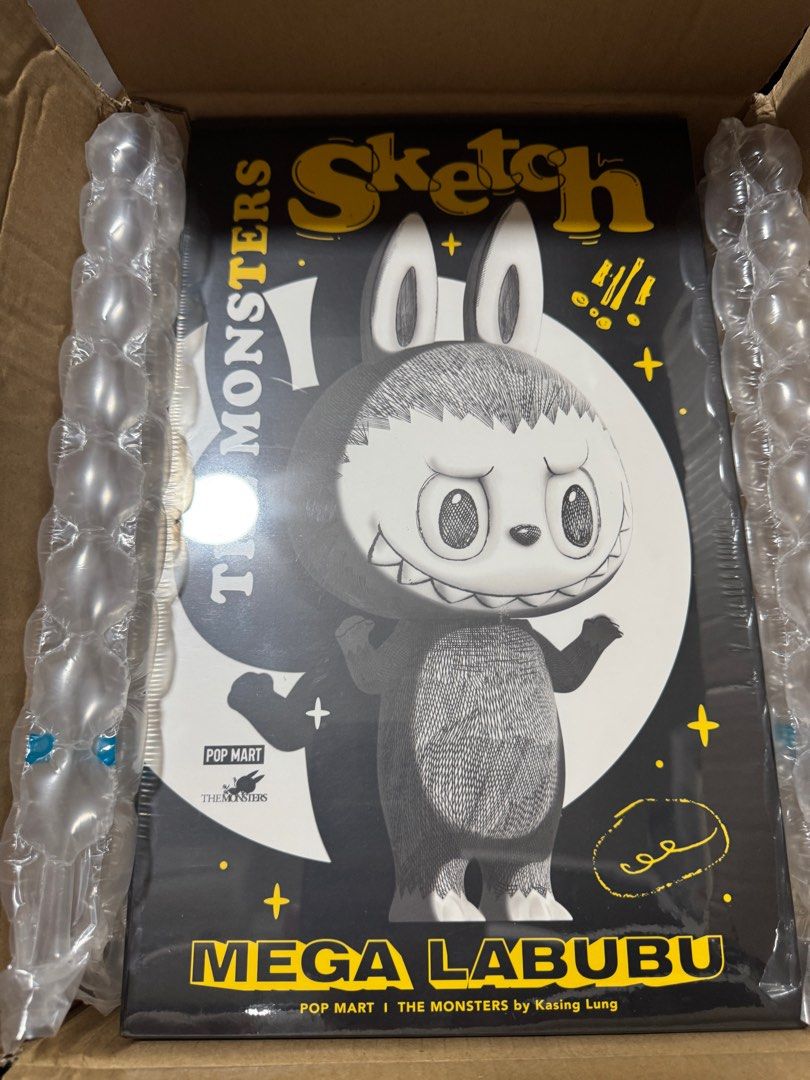 Mega 400% sketch Labubu, Hobbies & Toys, Toys & Games on Carousell