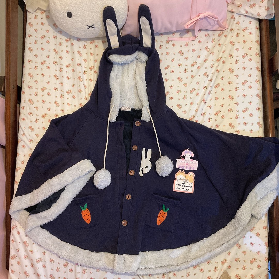 [Miffy] Dark Blue Bunny Cloak, Women's Fashion, Coats, Jackets and ...