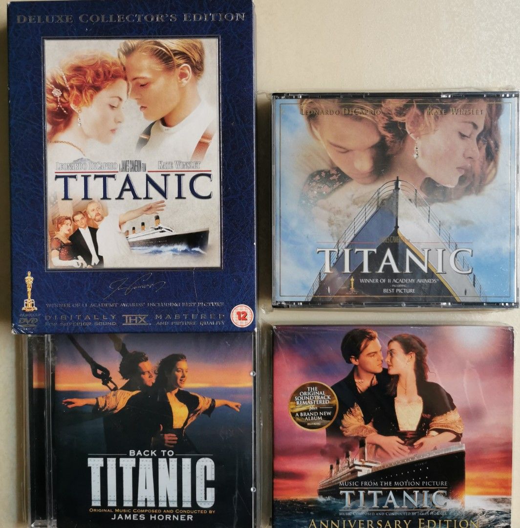 Movie Titanic Deluxe Collector's Edition 4DVD+ 3VCD+ Titanic Movie Soundtrack Anniversary 2CD ...