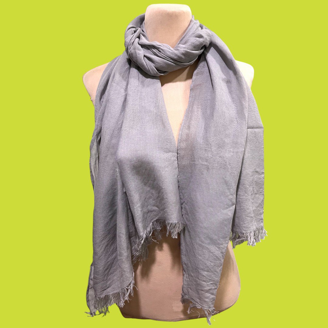 Muji Gray Cotton Scarf, Women's Fashion, Watches & Accessories, Scarves ...