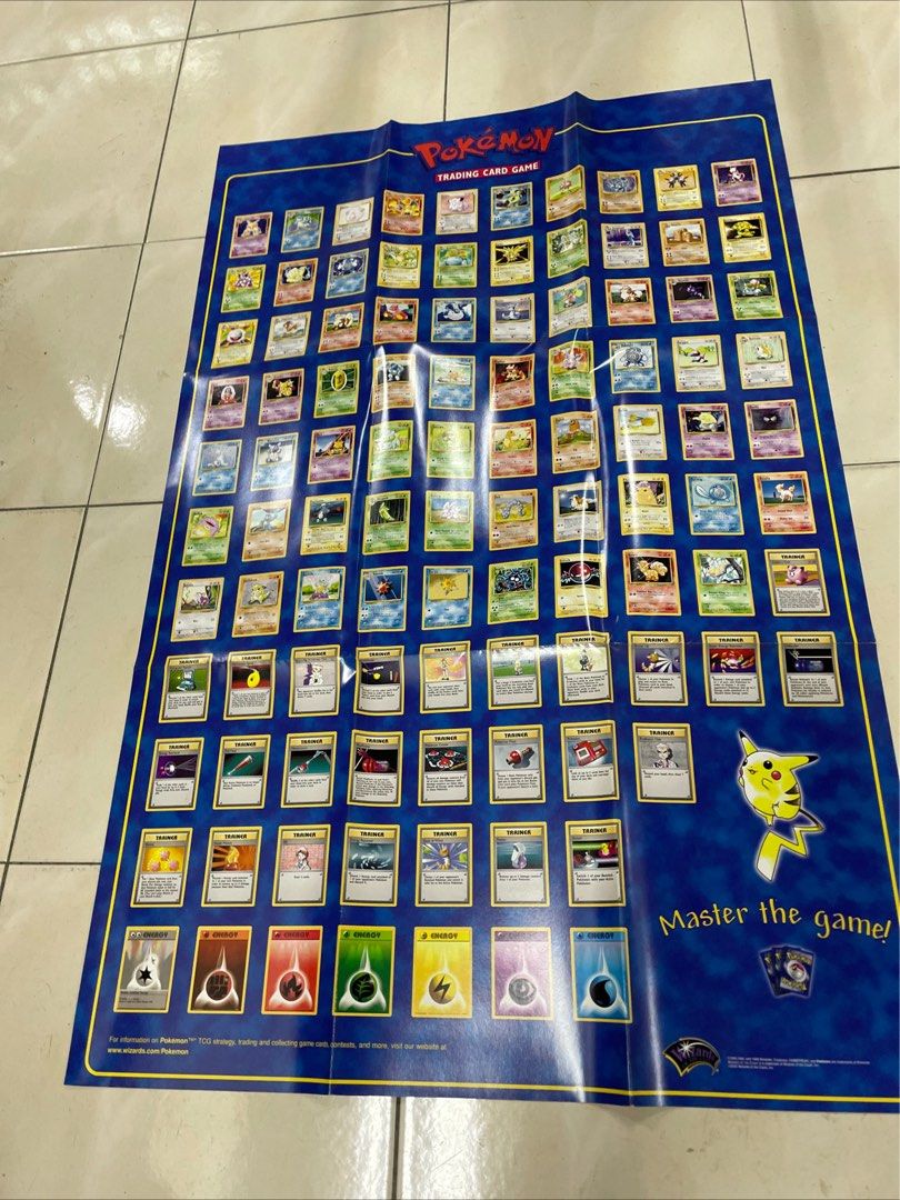Pokemon vintage Base set wizard of the coast store promotion poster ...