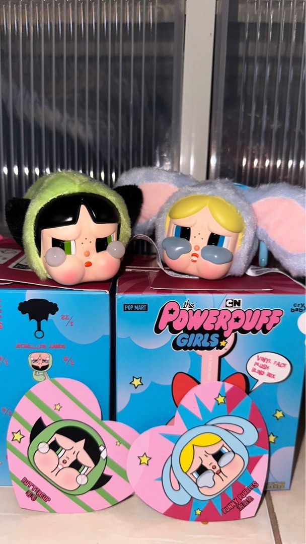 Popmart Cry Baby x Powerpuff Girls Vinyl Plush, Toys & Collectibles ...