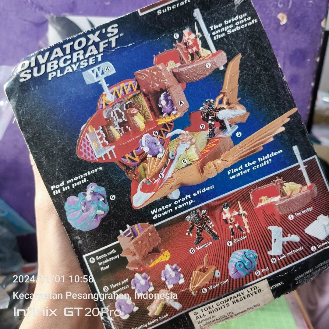 Power Rangers TURBO Divatox's Subcraft Playset BANDAI, Barang Yang ...
