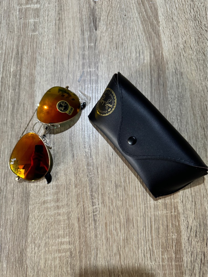 Premium Tawn Aviator Rayban, Women's Fashion, Watches & Accessories ...