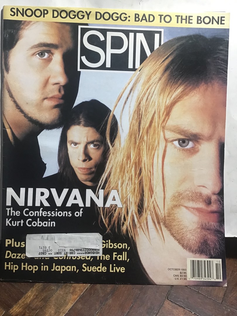 RARE Nirvana Kurt Cobain OOP 1993 SPIN MAGAZINE Anubis Collectors Item ...