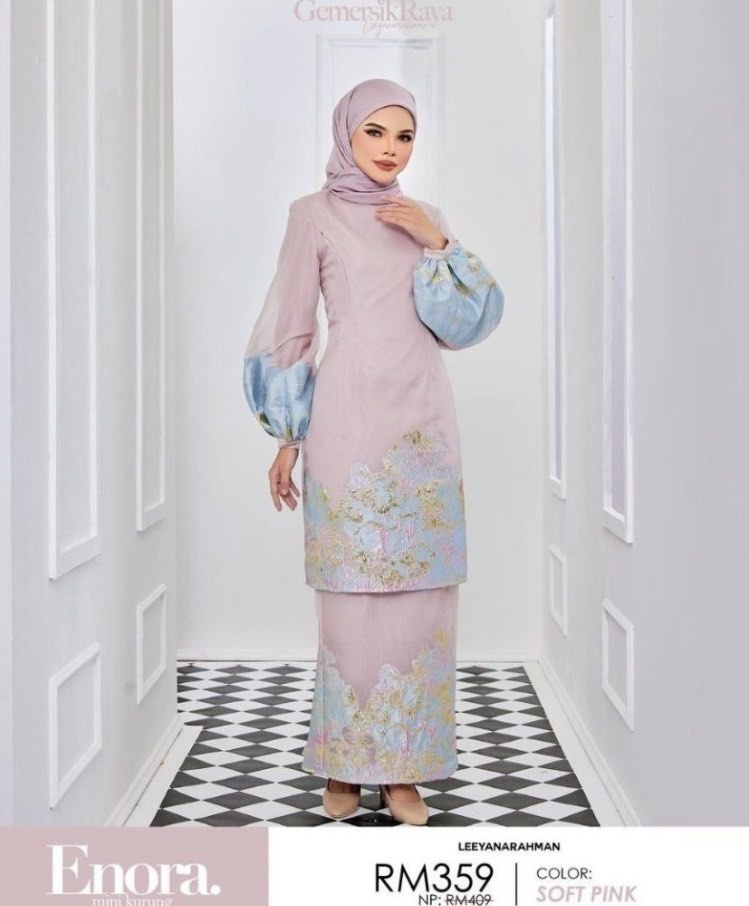 RENT Enora Mini Kurung Leeyanarahman, Women's Fashion, Muslimah Fashion ...