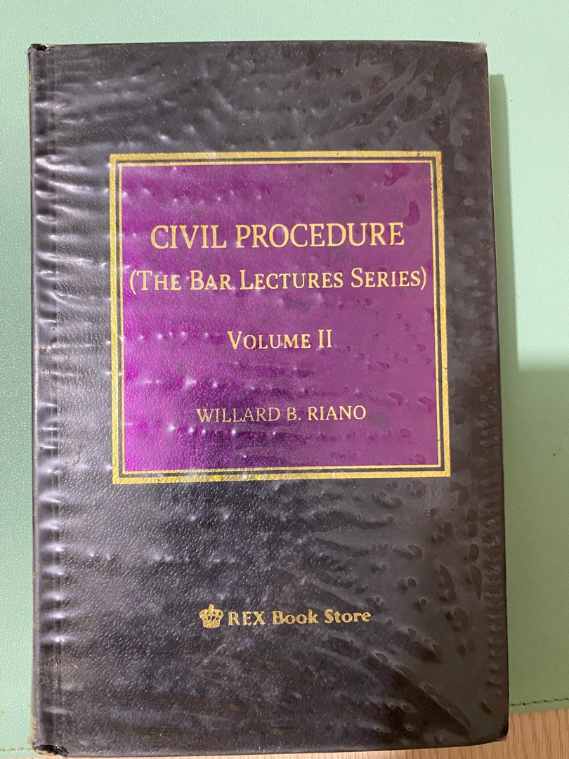 Riano Civil Procedure Book III (Provrem SCA), Hobbies & Toys, Books ...
