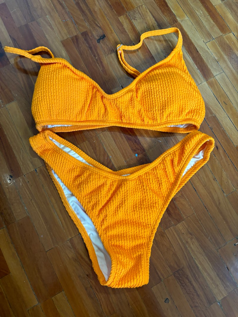 SEW LOCAL ORANGE TWO PIECE BIKINI, Women's Fashion, Swimwear, Bikinis ...