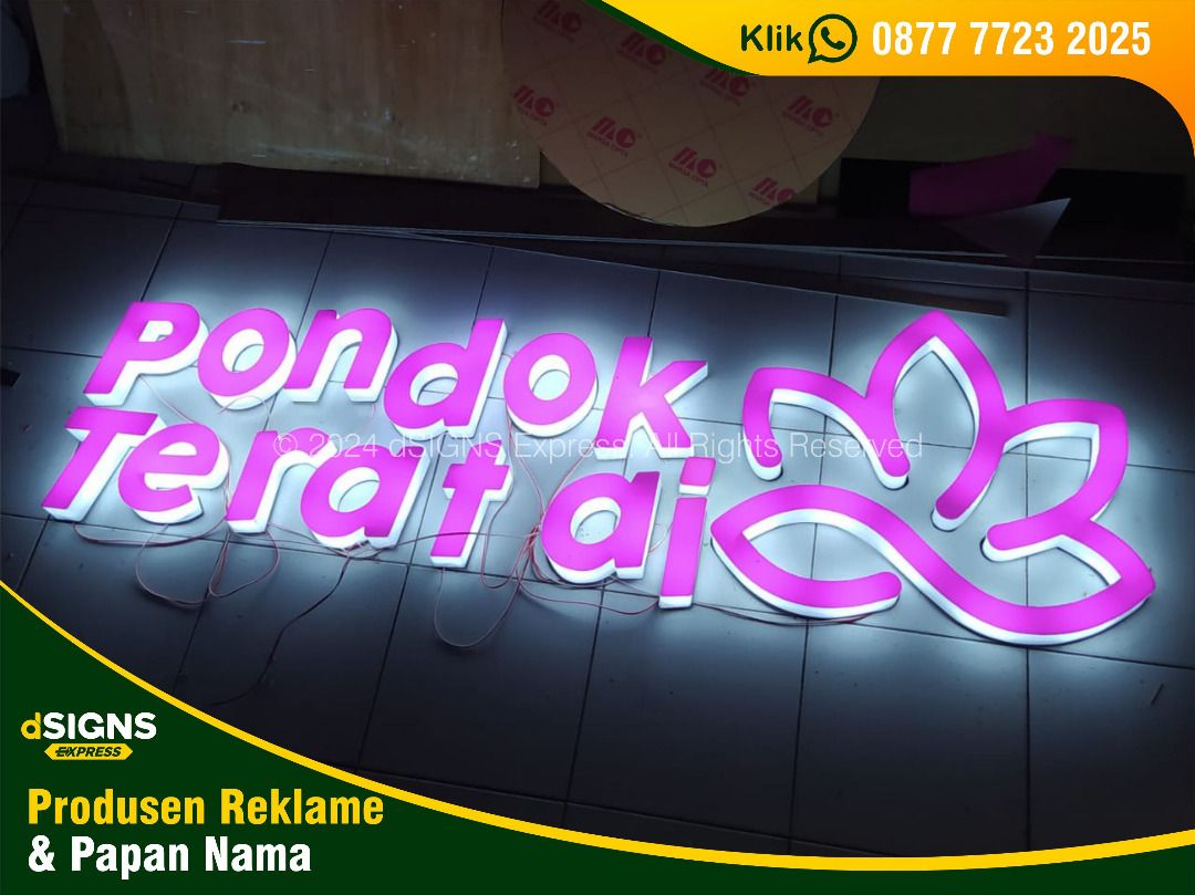 Sign Huruf Timbul Pondok Teratai Cimahi, Desain & Kerajinan Tangan ...