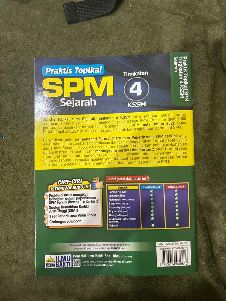 SPM SEJARAH FORM 4, Hobbies & Toys, Books & Magazines, Textbooks on ...