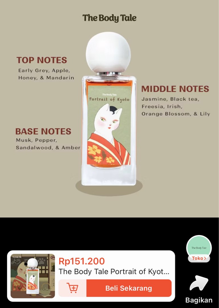 The Body Tale Portrait of Kyoto, Kesehatan & Kecantikan, Parfum, Kuku ...