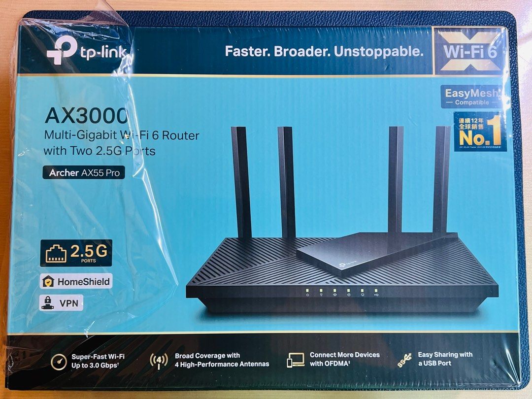 TP-Link Archer AX55 Pro AX3000 雙頻 Wi-Fi 6 路由器 router, 電腦＆科技, 電腦周邊及配件 ...