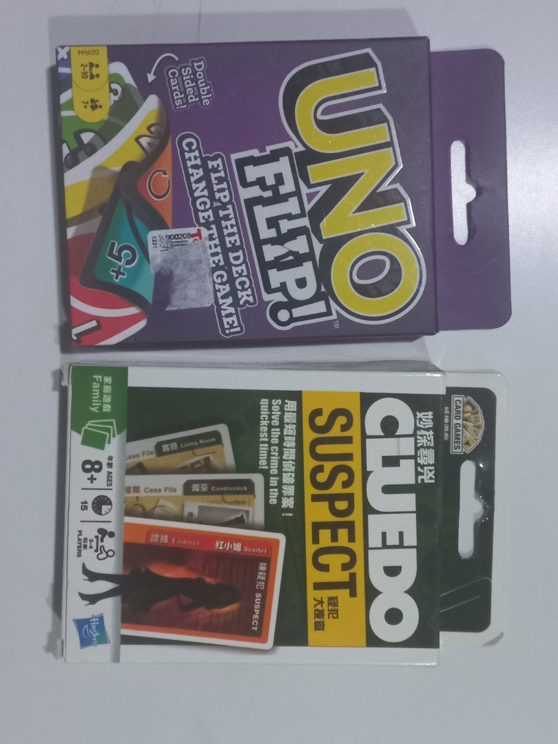 UNO Game Card and Cluedo bundle, Hobbies & Toys, Toys & Games on Carousell