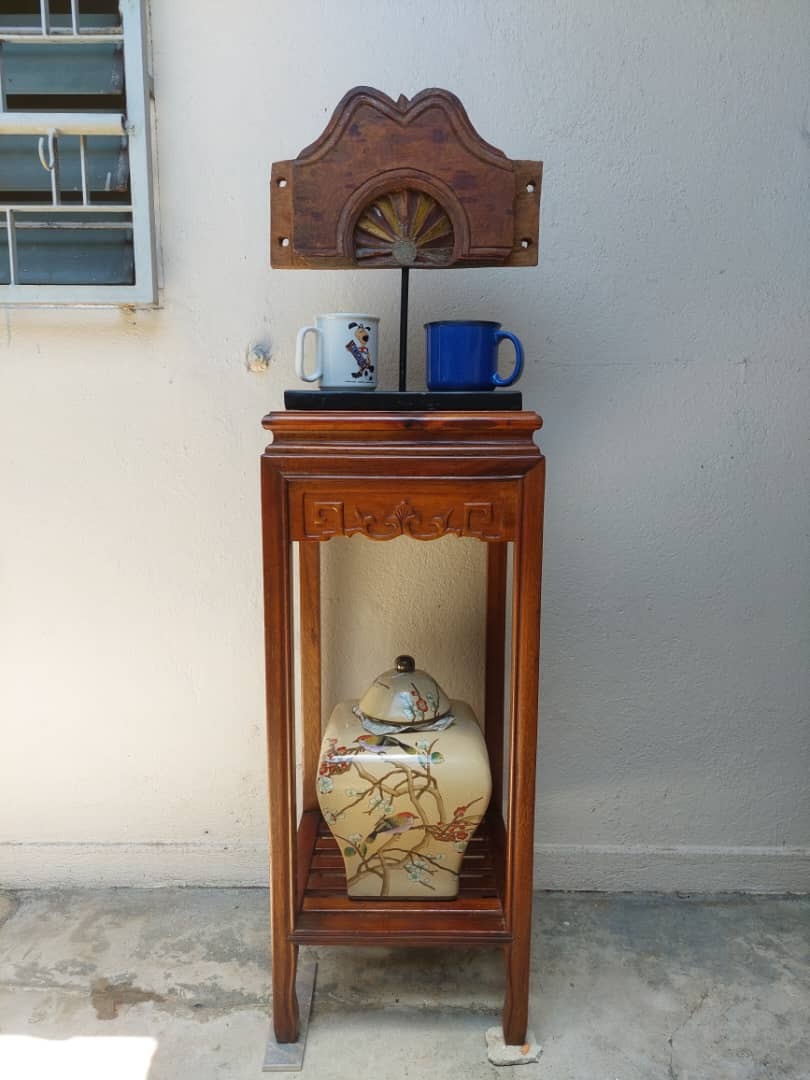 Vintage Table Stand and Old Wood Plaque, Furniture & Home Living ...