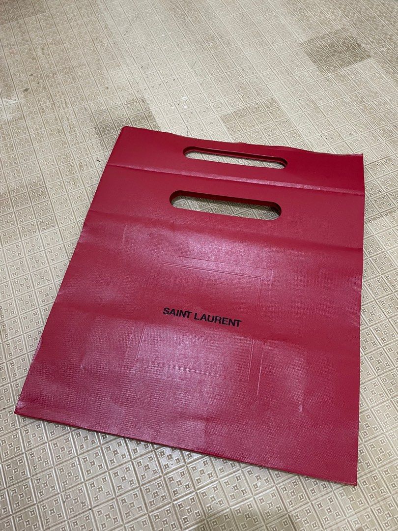 Yves Saint Laurent YSL Paper Bag Red, Women's Fashion, Watches ...