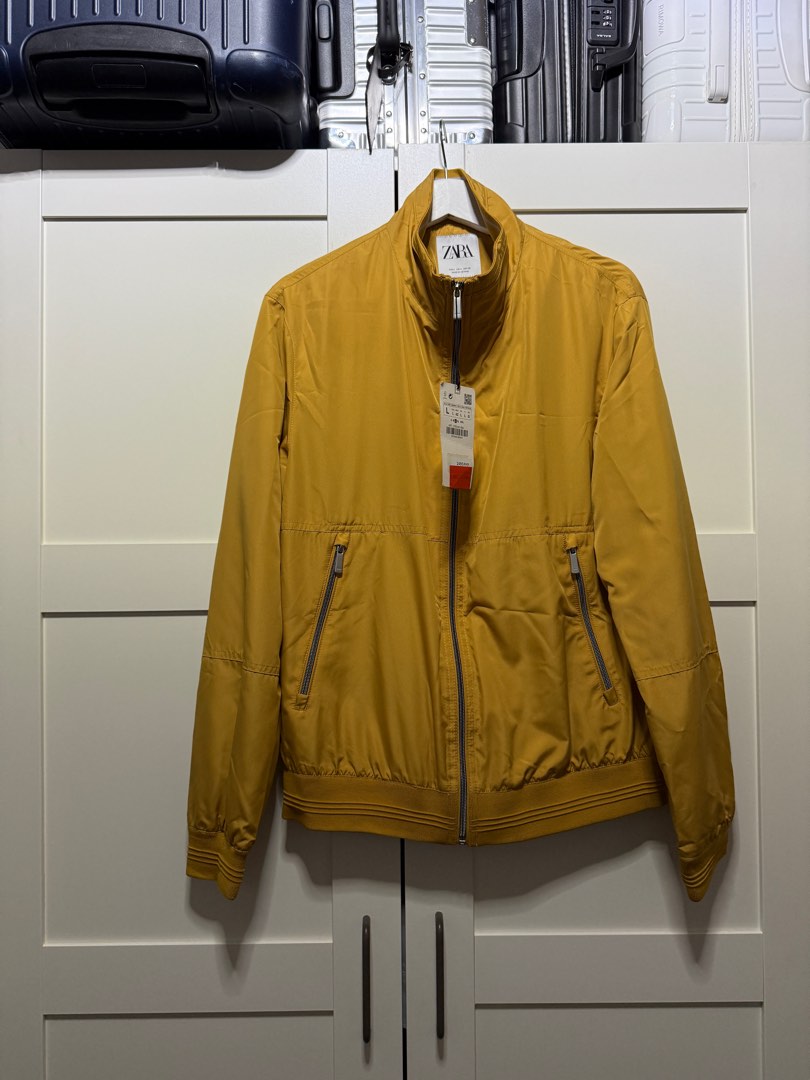 Zara Yellow Jacket Nylon Unused, Men's Fashion, Coats, Jackets and ...