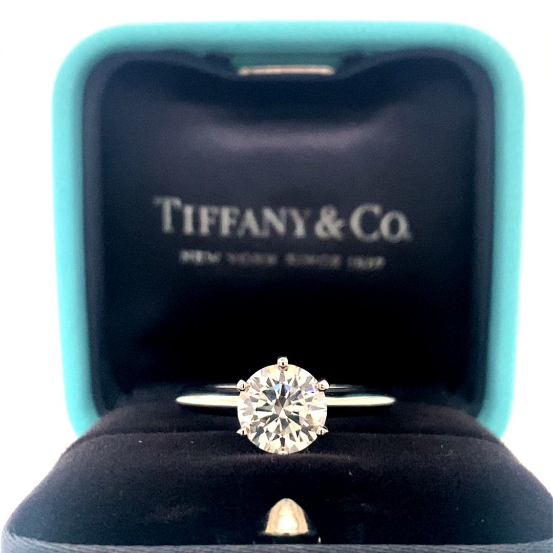 1.25 carat TIFFANY CO Platinum Diamond Ring