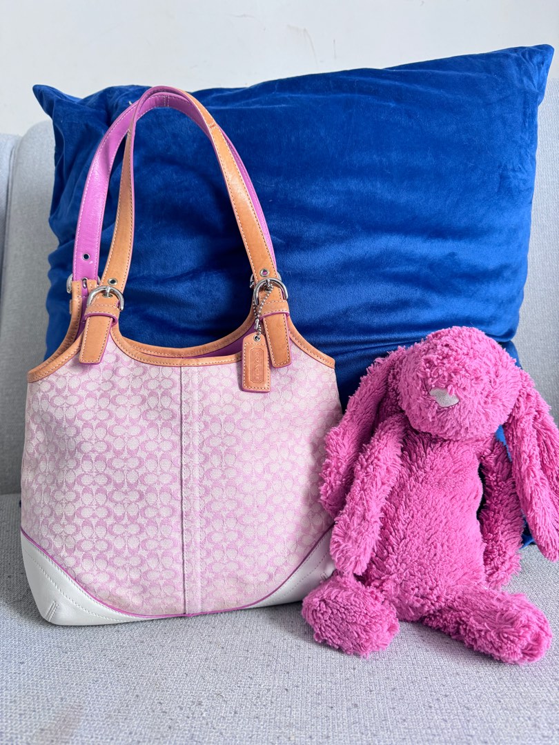 Authentic coach mini tote bag in pink, Women's Fashion, Bags & Wallets ...