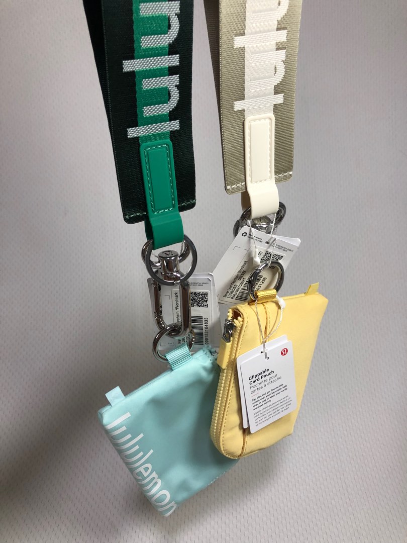 Authentic LULULEMON Never Lost Keychain wordmark and Clippable Card ...