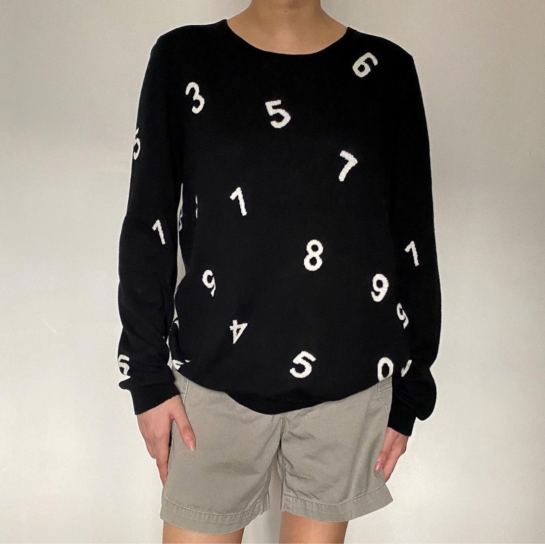 bossini numbers knit sweater | 90s y2k 2000s streetstyle stussy vibes ...