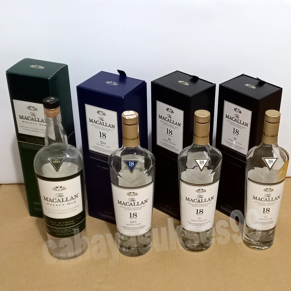 Botol Kosong Bekas Macallan 18 Pajangan Kamar Hiasan Botol Antik ada 4 ...