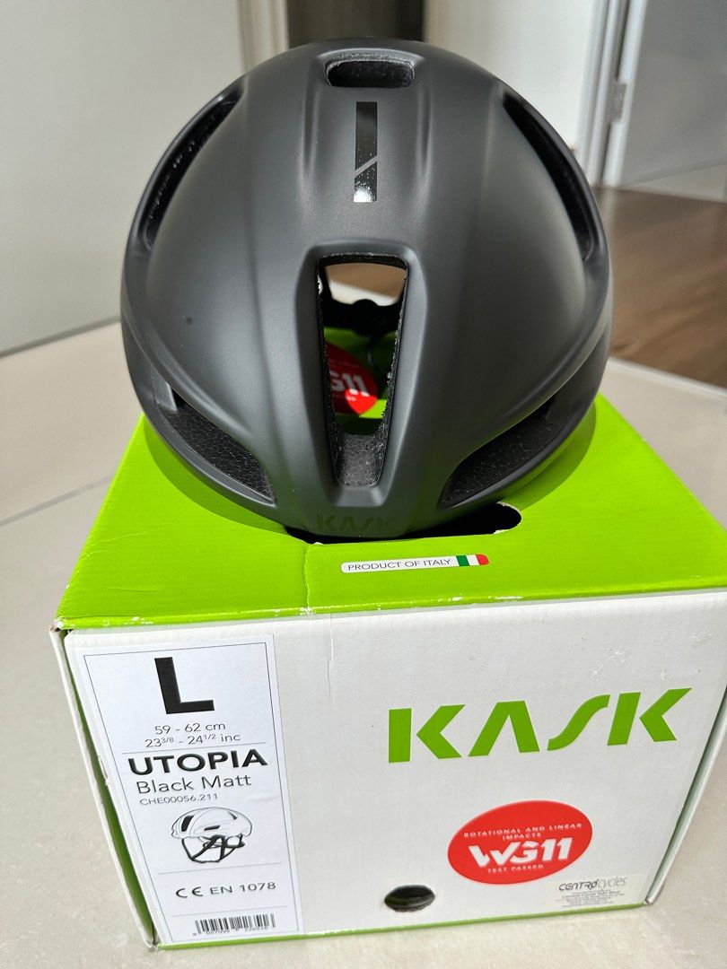 Brand new kask utopia Black matt L (Small defect item), Sports ...