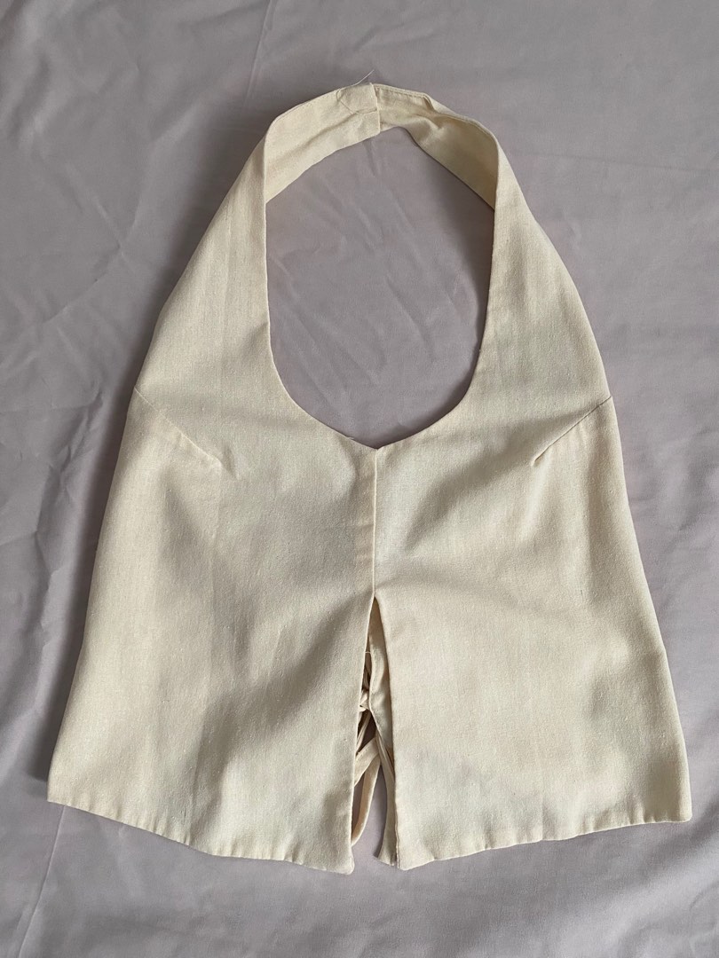 Calista Cream Backless Top, Women's Fashion, Tops, Others Tops on Carousell