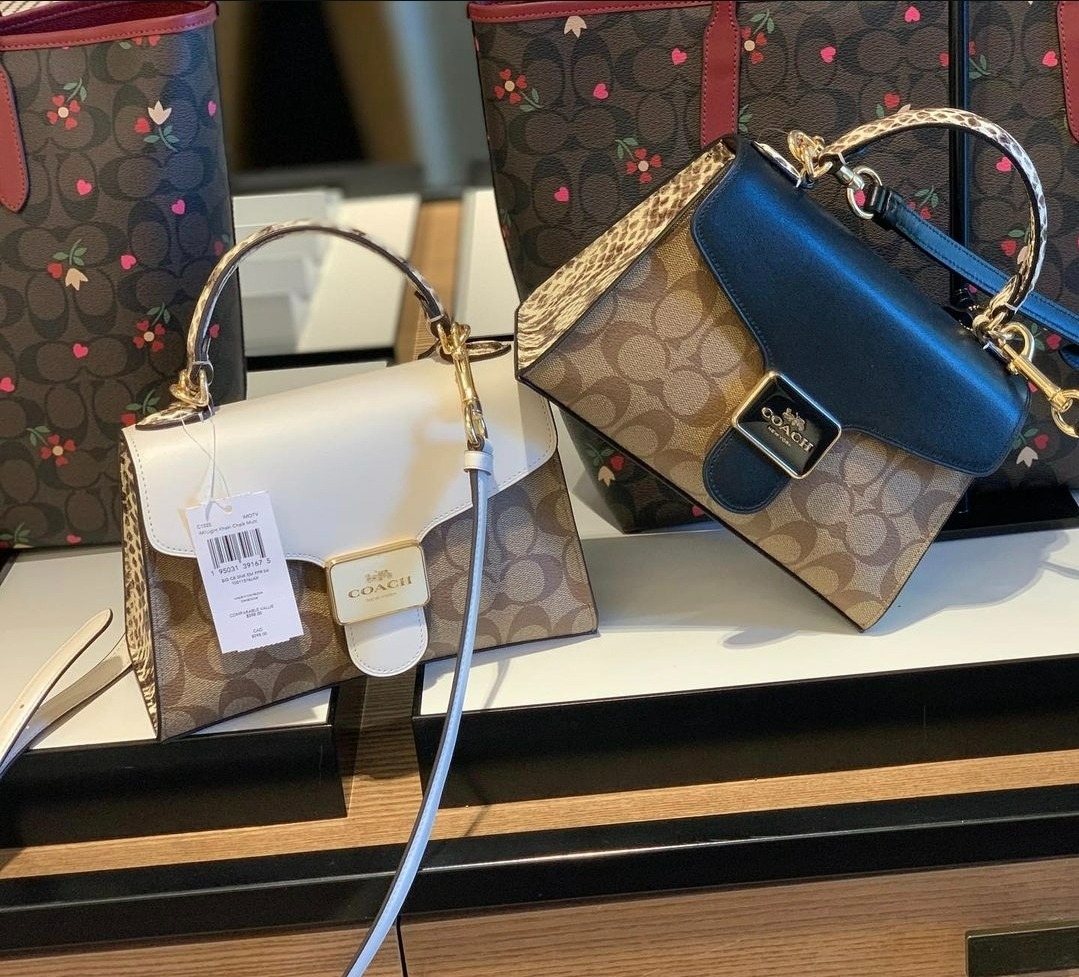 Coach C1325 Pepper Satchel Signature Coated Canvas and Refined Calf and ...