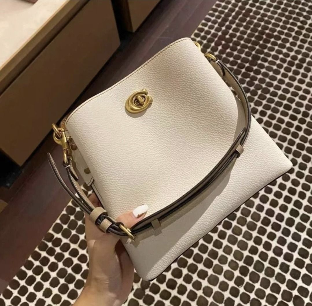 Coach C3766 Willow Bucket Bag in Colorblock Chalk Polished Pebble ...