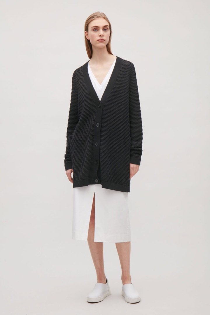 Cos Raised Stitch Cardigan, Women's Fashion, Tops, Longsleeves on Carousell