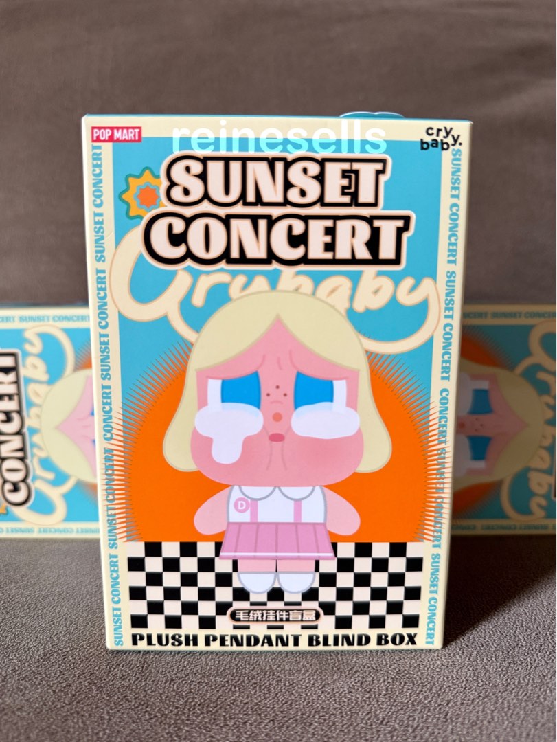 CRYBABY Sunset Concert Series-Plush Pendant Blind Box (Purplish Blue ...
