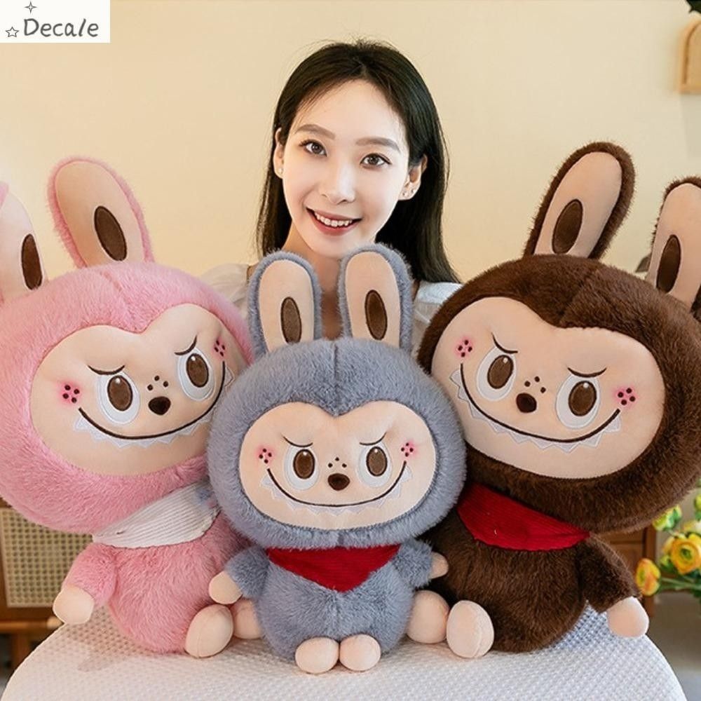 DECALE Stuffed Labubu Plush Stuffed Doll Big Eye Cartoon Labubu Bunny ...